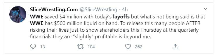 WWE Announces Massive Layoffs, Furloughs and Salary Reductions ...