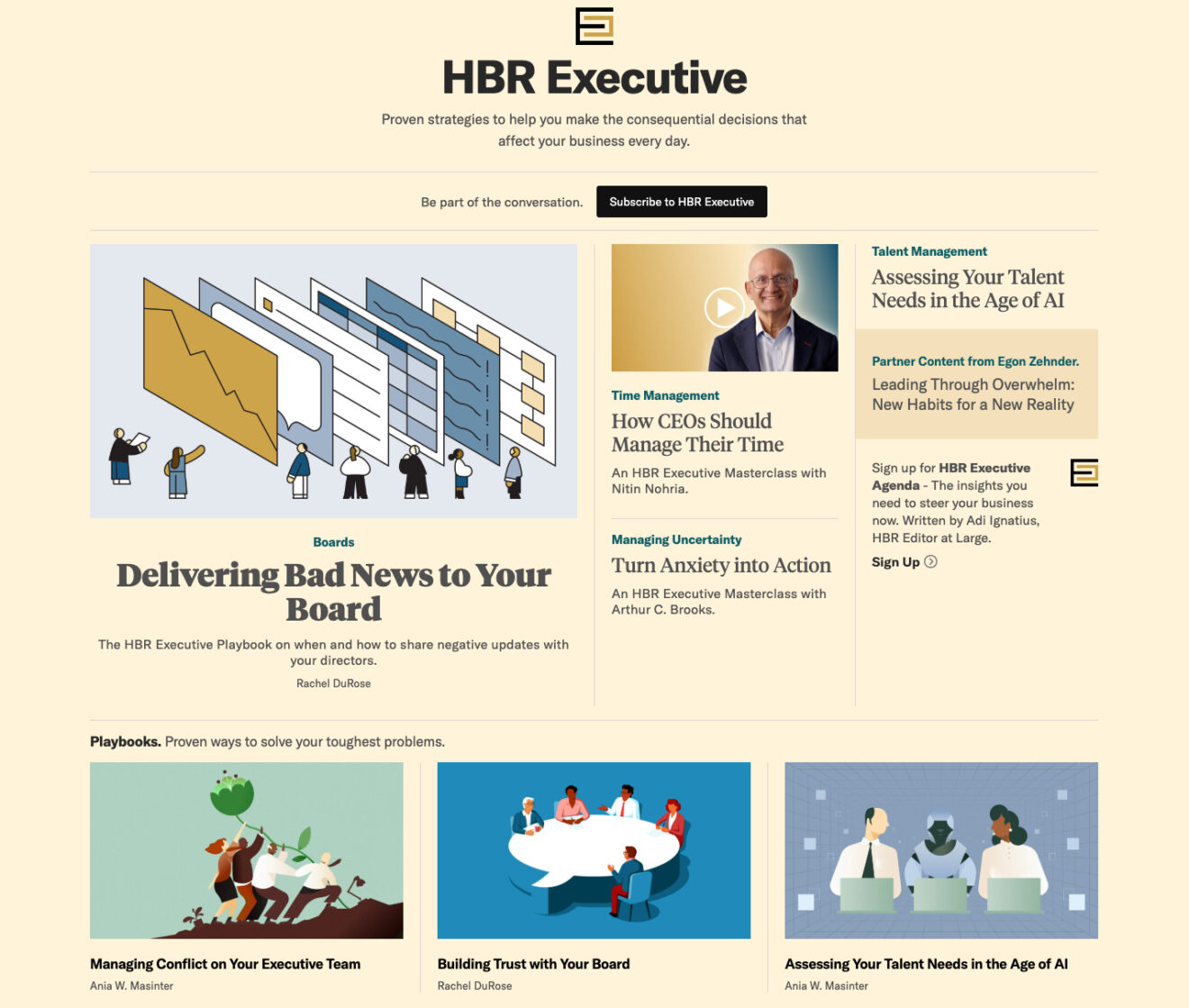 HBR Introduces Executive-Level Subscription with Leadership Tools and Exclusive Content ...